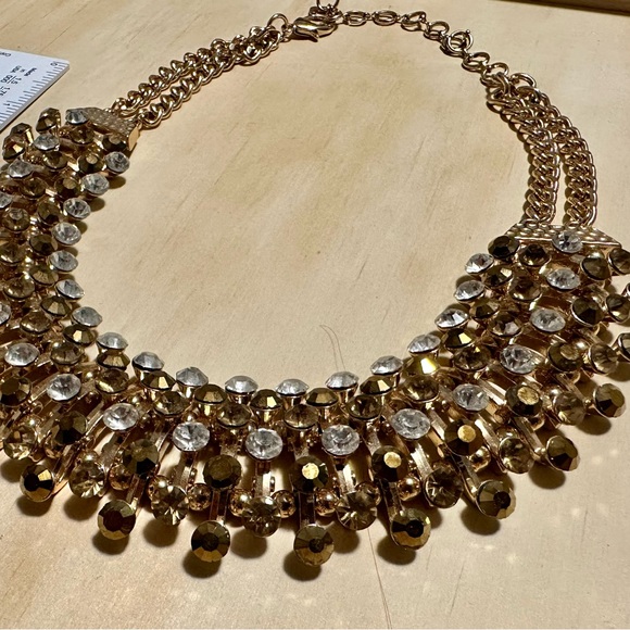 Aldo | Jewelry | Aldo Gold Tone Faux Rhinestone Statement Costume ...